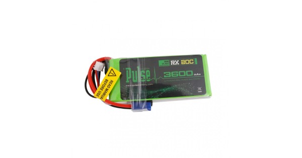 PULSE 2S 3600mAh 20C 7.4V RX Lipo Battery