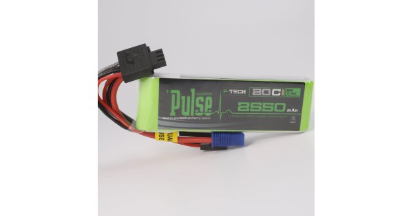 PULSE 2S 2550mAh 20C 7.4V RX P-Tech LiPo Battery